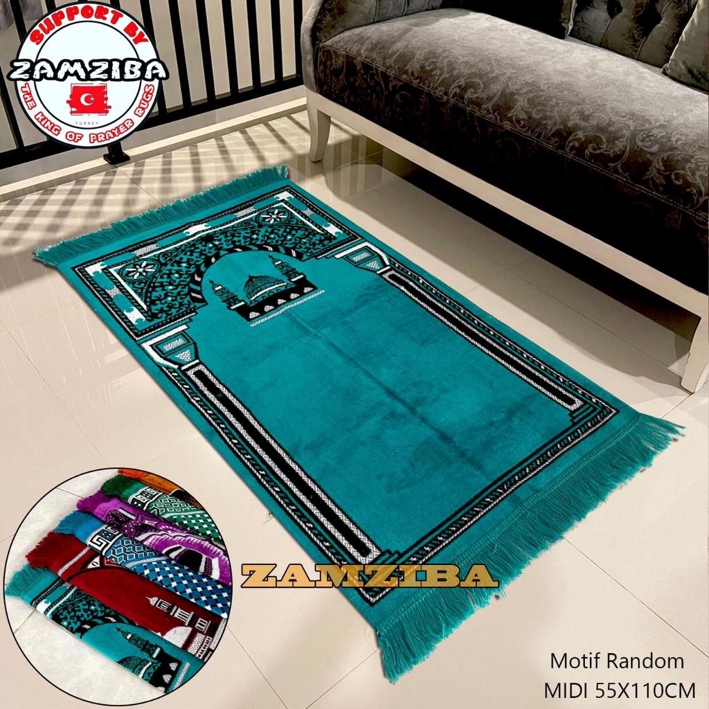 Jual Sajadah Turkey Turki Ukuran Midi 55x110 cm Bahan Beludru Peralatan ...