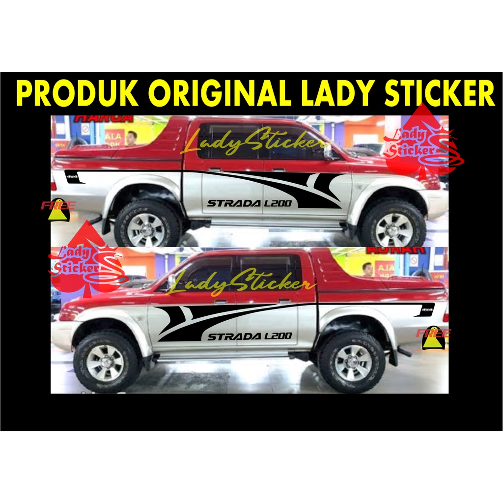 Jual sticker mobil strada triton l200 cutting sticker mobil mitsubishi ...