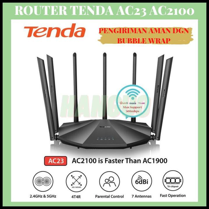 Jual Tenda Ac23 2.4Ghz + 5Ghz Ac2100 Nirkabel 7 Antena Tenda Router ...