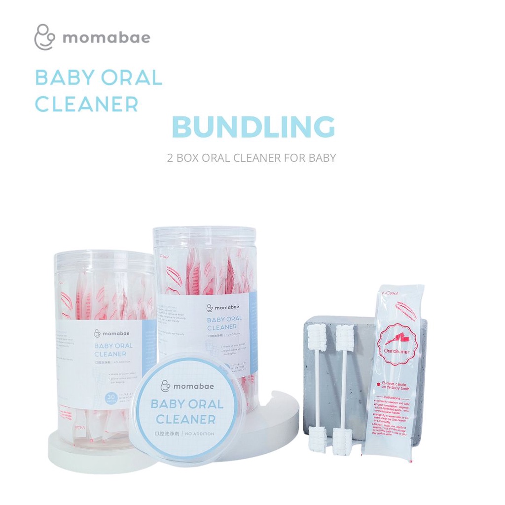 Jual MOMABAE – Bundling 2 BOX Oral Cleaner Baby / Pembersih Mulut Bayi ...
