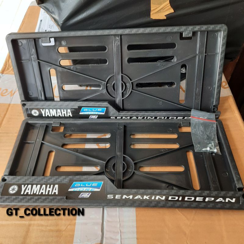 Jual Dudukan Plat Nomor Karbon Hitam Sticker Yamaha Bingkai Plat Nomor ...