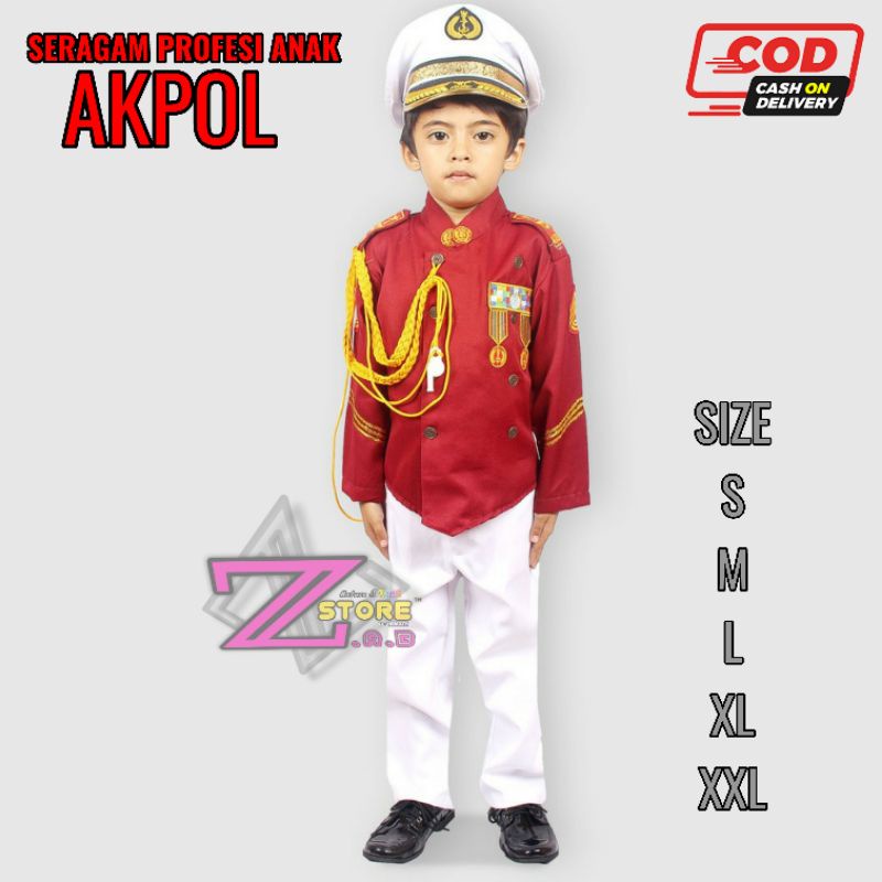 Jual SERAGAM PROFESI/KARNAVAL ANAK AKPOL CILIK ATRIBUT LENGKAP ...