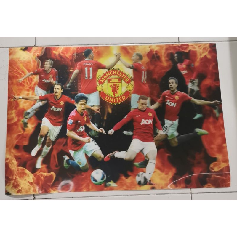 Jual poster 3D Manchester United MU | Shopee Indonesia