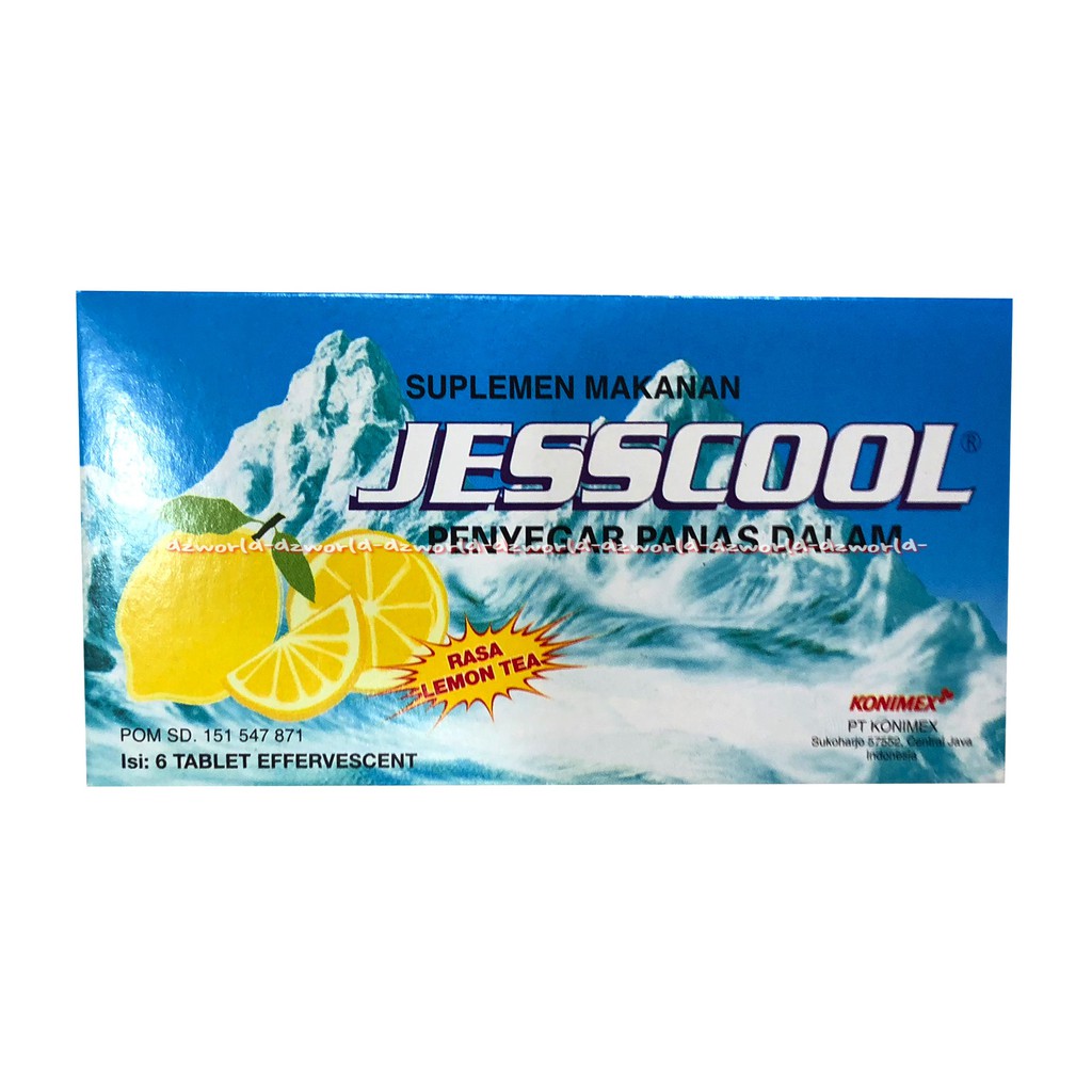 Jual Jesscool Penyegar Panas Dalam 6tablet Rasa Lemon Tea Jess Cool ...