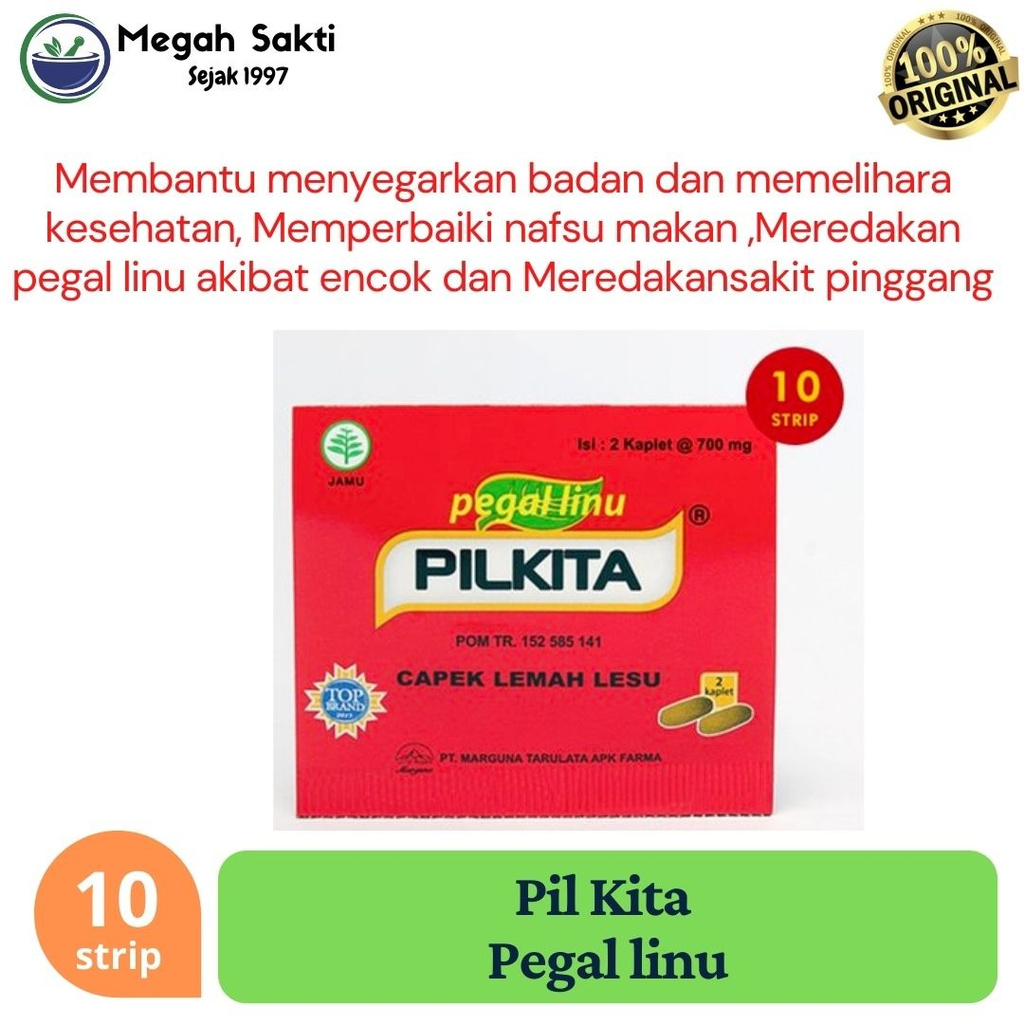 Jual MGS - Pil Kita Tablet - Pereda Pegal Linu Strip 2's ( 1 pack - 10 ...