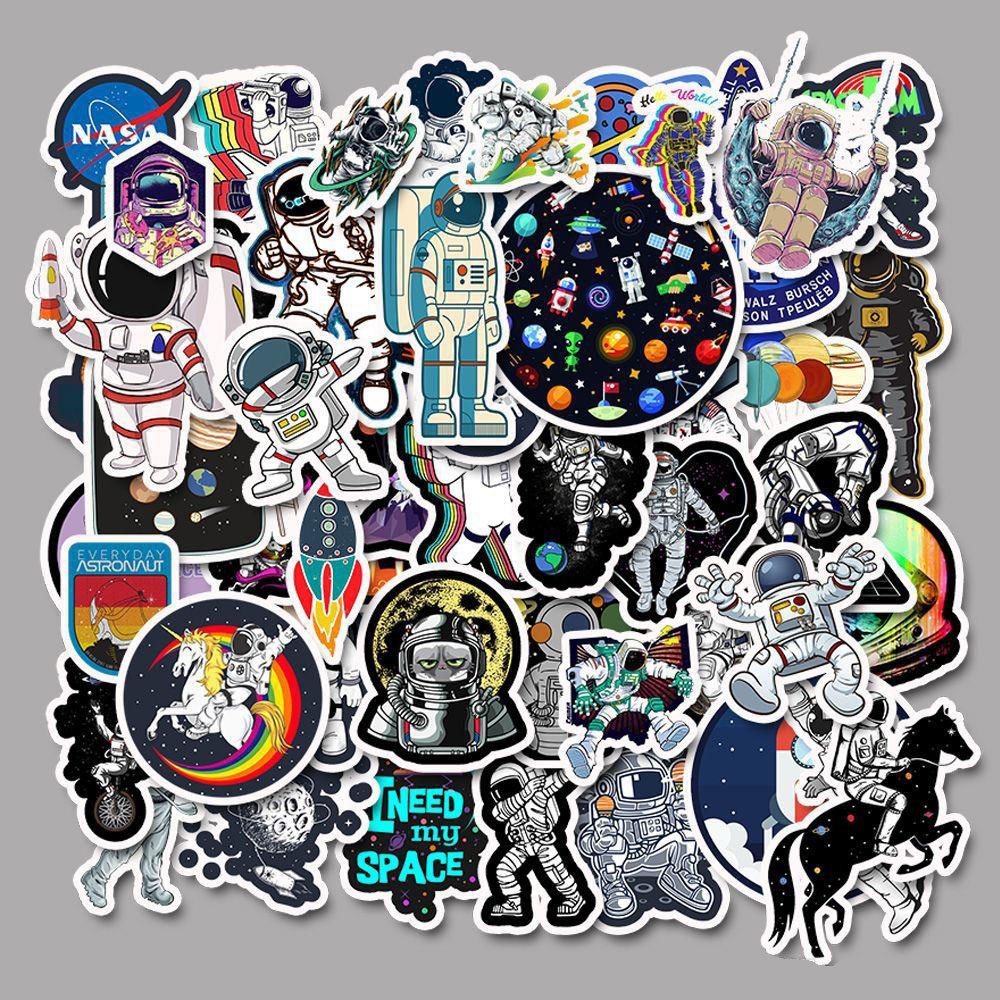 Jual Stiker 50 Pcs Astronot Luar Angkasa untuk Laptop HP TUMBLER SEPEDA ...