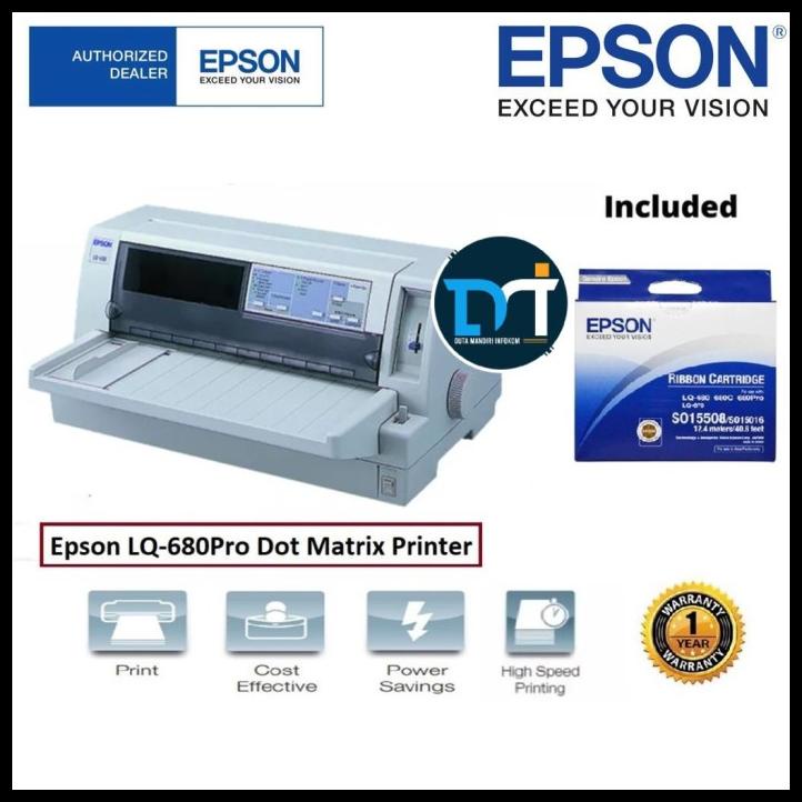 Jual Epson Lq-680Pro I Lq-680 Pro - 24-Pin Flat-Bed Dot Matrix Printer ...