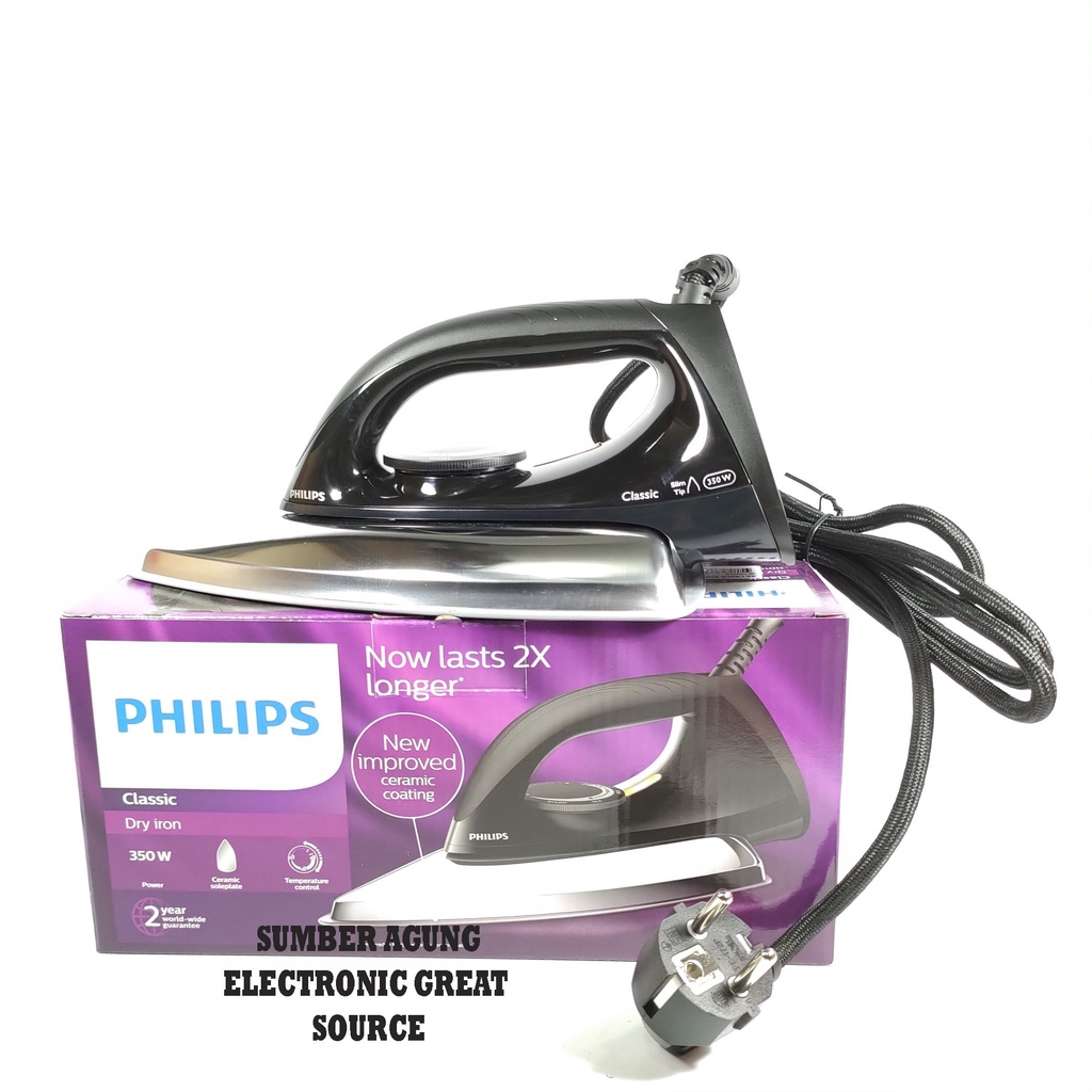 Jual Philips HD1173 Setrika Baju Seterika 350W Awet Ceramic Coating ...