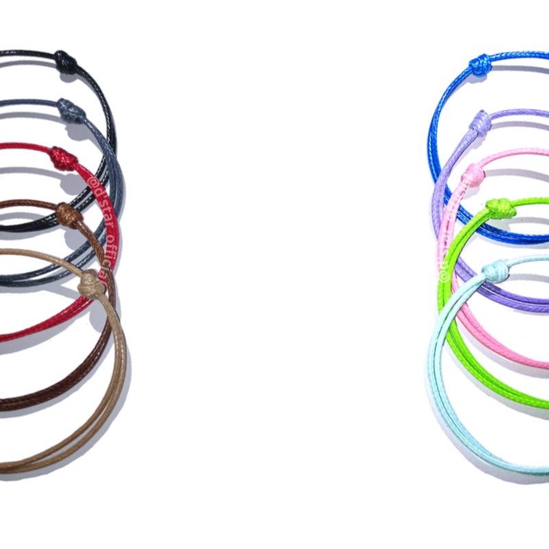 Jual gelang tangan pria wanita tali polos waterproof keren warna hitam ...
