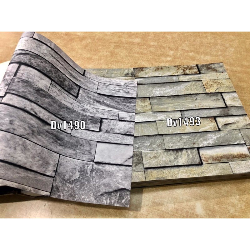 Jual WALLPAPER DINDING MOTIF BATU BATA ALAM 3D ROCK | Shopee Indonesia