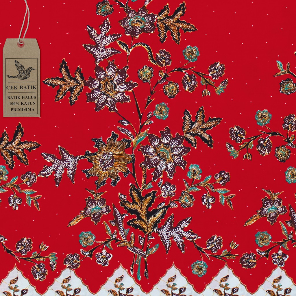 Jual Kain Batik - Motif Bunga Manis Rang-Rang Madura (Merah) | Shopee ...