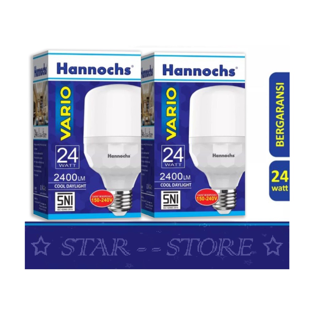 Jual Hannochs vario lampu led 24w tabung capsule 24 watt e27 warna putih garansi bukan revo ...