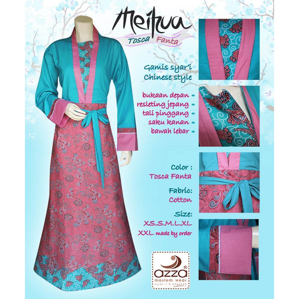Jual Gamis Meihua Chinese Dress Batik|Batik Modern|Kebaya Modern Meihua ...