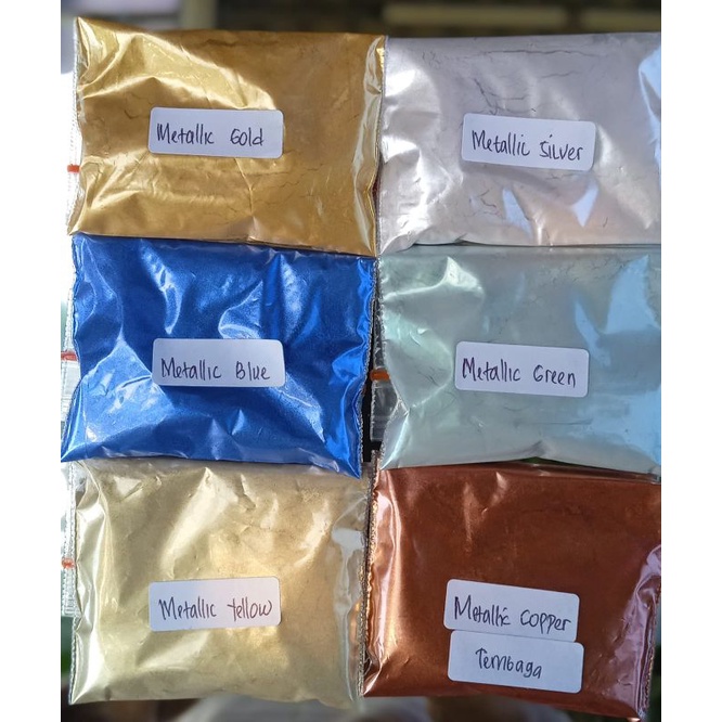 Jual Pigmen metalik/ Pigment Metallic/ Metalik powder/Metalic Bubuk ...
