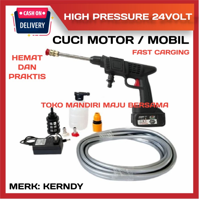 Jual High Pressure Cordless Jet Cleaner 24v / Steam Cuci Motor Mobil ...