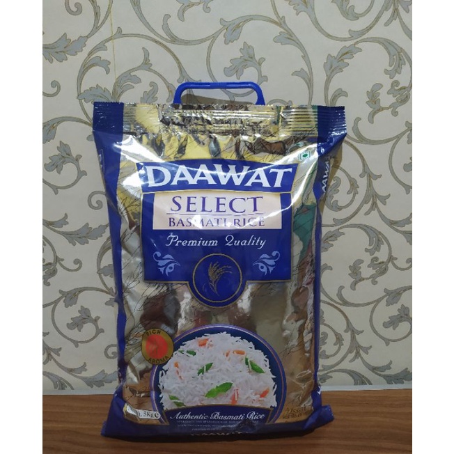Jual Beras Basmati Rice DAAWAT Select Premium Quality 5 Kg | Shopee ...