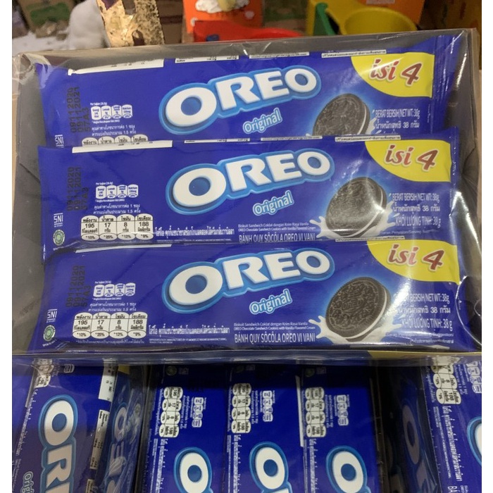 Jual Wafer-Biskuit- Oreo Isi 4 X 12 Sachet Original Krim Vanila ...
