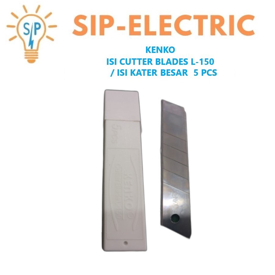 Jual KENKO ISI CUTTER BESAR REFILL BLADES L-150 ISI KATER PISAU BESAR ...