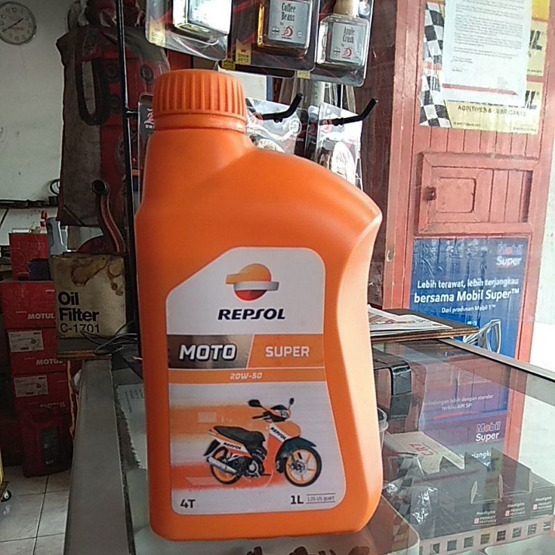 Jual Oli Mesin Motor Bebek. Sport Repsol Super Moto 20W-50 JASO MA ...