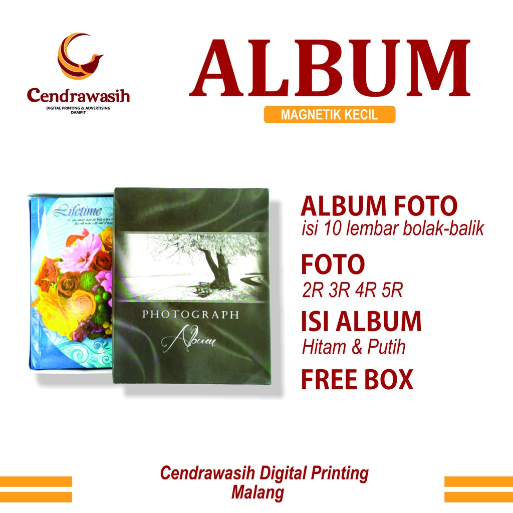 Jual ALBUM FOTO / ALBUM MAGNETIK PHOTOGRAF small 40 foto ukuran 4R ...