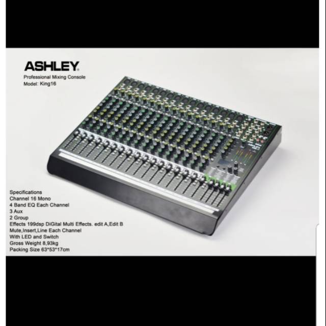 Jual PROMO MURAH MIXER ASHLEY KING16/KING 16 MIXER AUDIO ( 16 CHANNEL ...