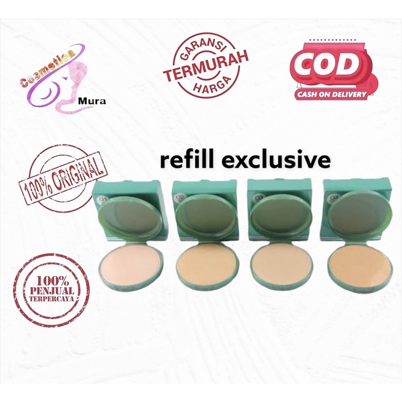 Jual ** WARDAH REFILL EXCLUSIVE BEDAK PADAT ** wardah exvlusive two way cake Refill || wardah ...