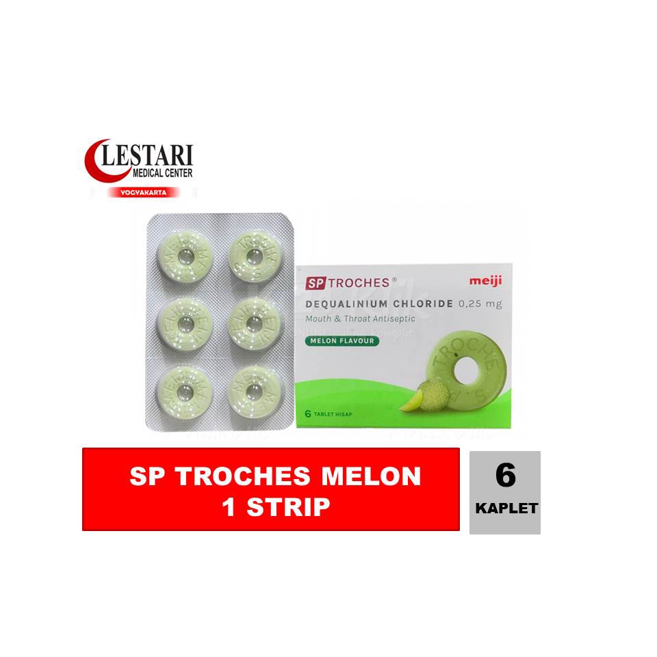 Jual meiji SP troches rasa melon 1 strip isi 6 kaplet / tablet hisap ...
