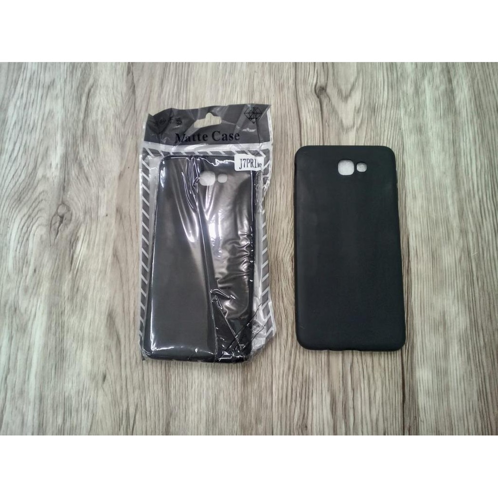 Jual Black Matte Slim Samsung J7 Prime Soft Case Silikon polos hitam ...