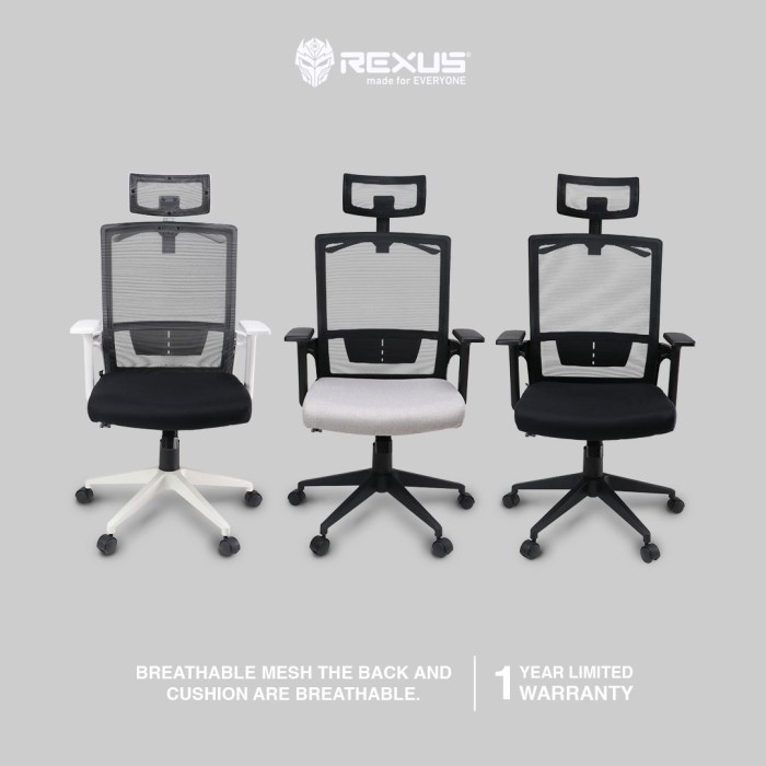 Jual Rexus Ergonomic Office Chair Kursi Kantor NC-1 / NC1 | Shopee ...