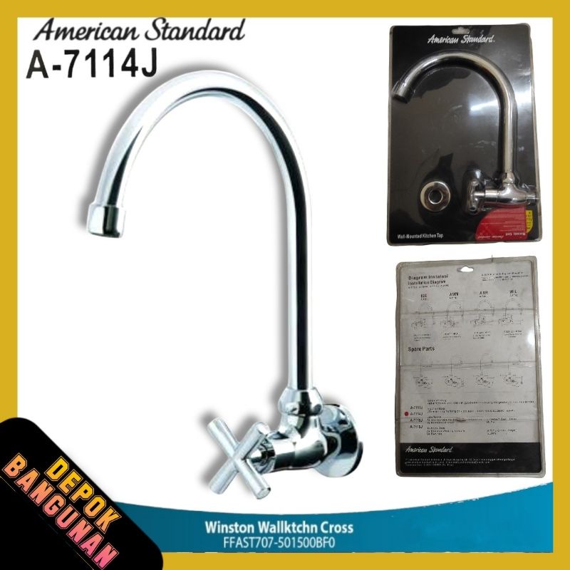 Jual KRAN KITCHEN SINK TEMBOK KRAN DINDING AMERICAN STANDARD AMM A ...