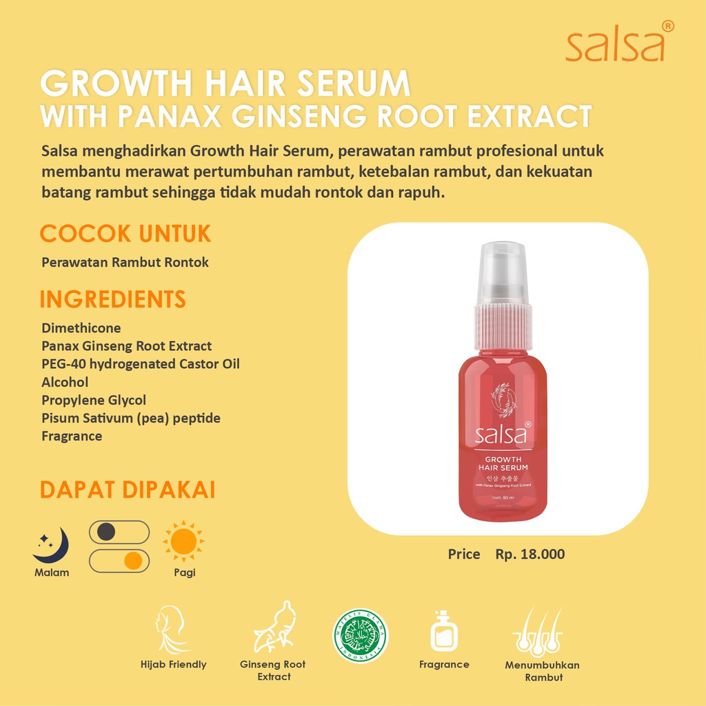 Jual Salsa Hair Serum Rose Spray | Serum Rambut | Hijab Friendly BPOM ...