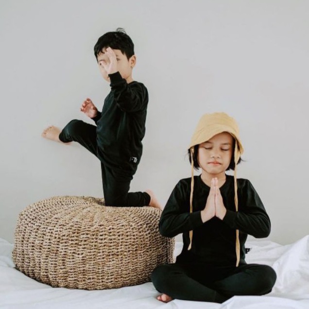 Jual One Set Kids Hitam Solid | Shopee Indonesia