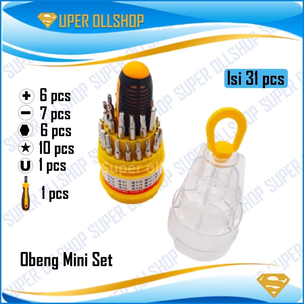 Jual Obeng Set Multi 31 in 1 MINI / Obeng HP Set / Obeng Mini Kunci L ...