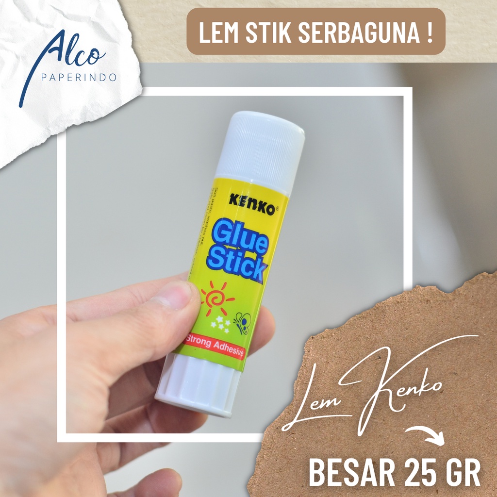 Jual Lem STIK KENKO besar 25gr Lem Kertas Lem Putar | Shopee Indonesia