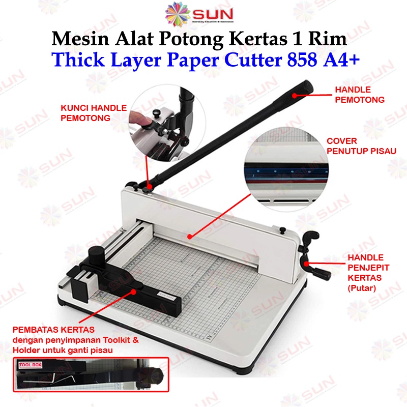 Jual Alat Pemotong Kertas 1 rim A4 - Mesin Thick Layer Paper Cutter A4 ...