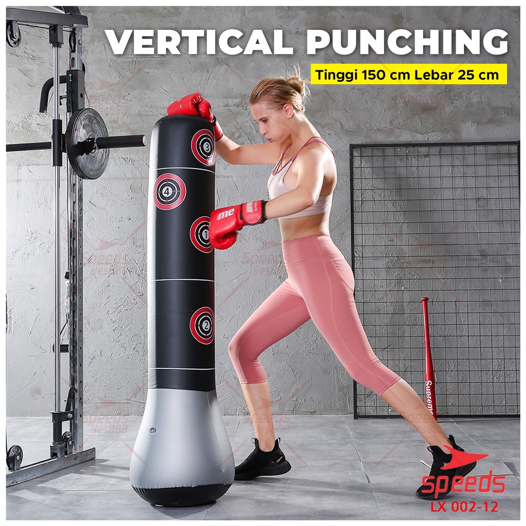 Jual SPEEDS Samsak Tinju Boxing Udara Tinggi 150cm Inflatable Punching ...