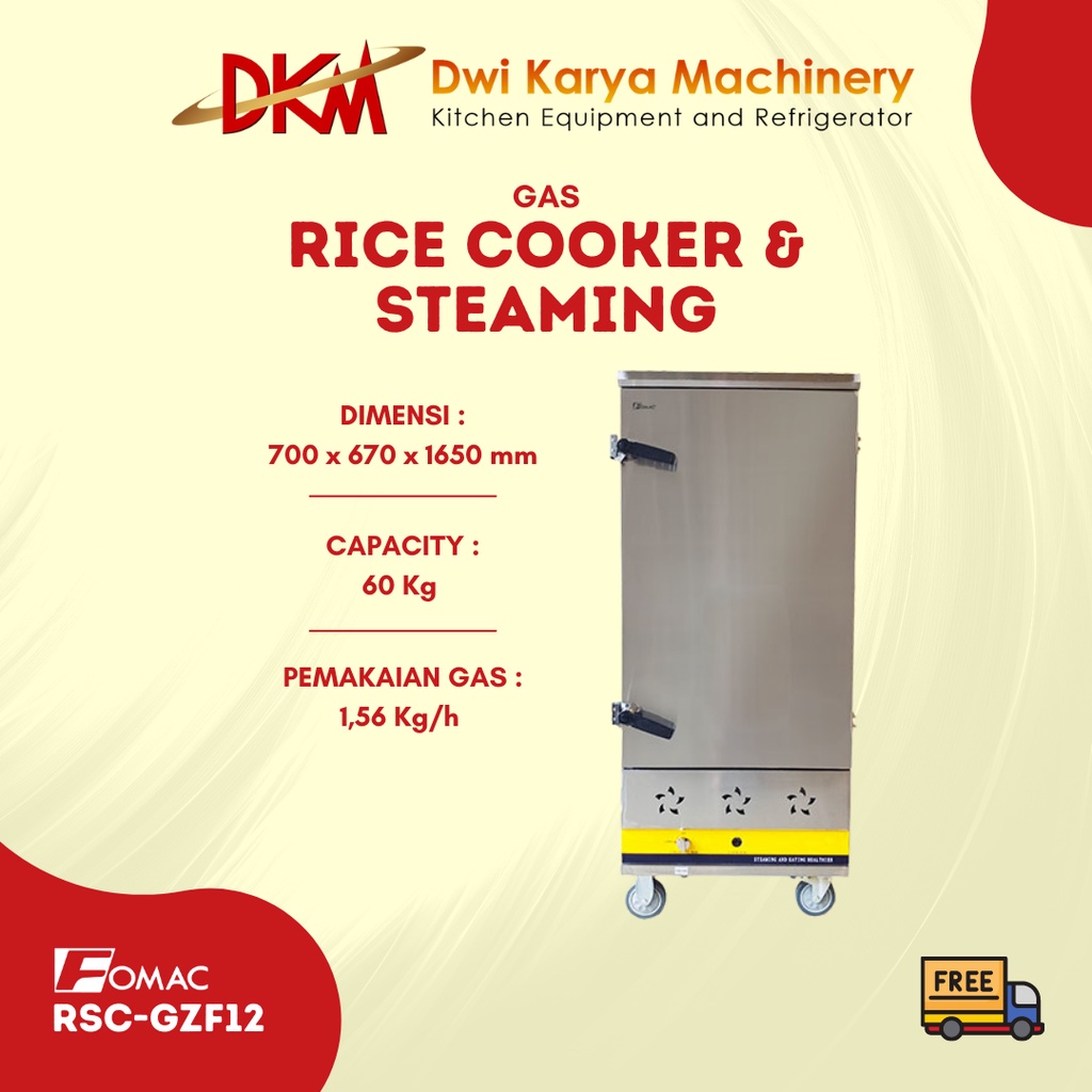 Jual Mesin penanak nasi Rice Steaming Cart Fomac RSC-GZF12 | Shopee Indonesia