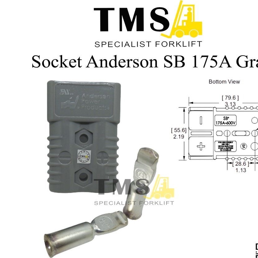 Jual SOCKET ANDERSON SB175A - GRAY / SB 175A / SB175A-GRAY FOR FORKLIFT ...