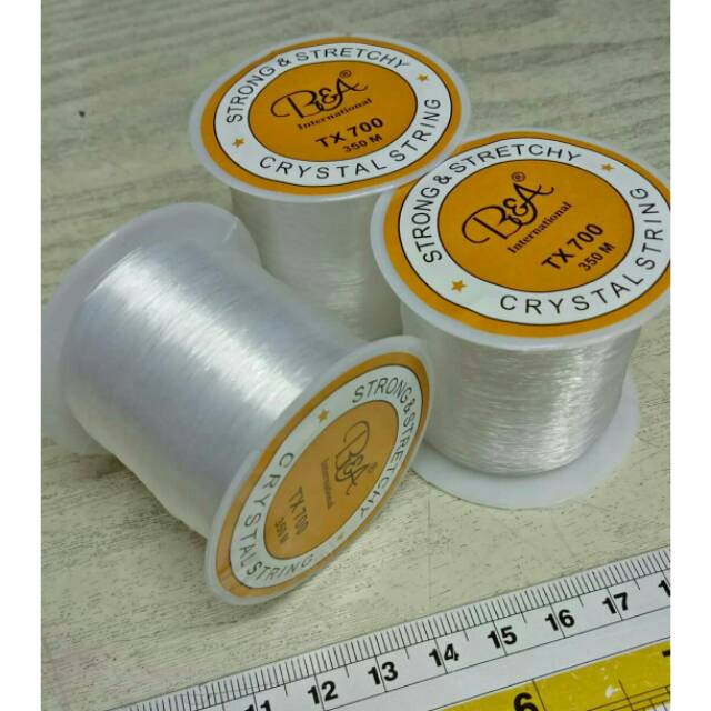 Jual Benang senar untuk pasang payet dan accesories ukuran 0,2 (halus ...
