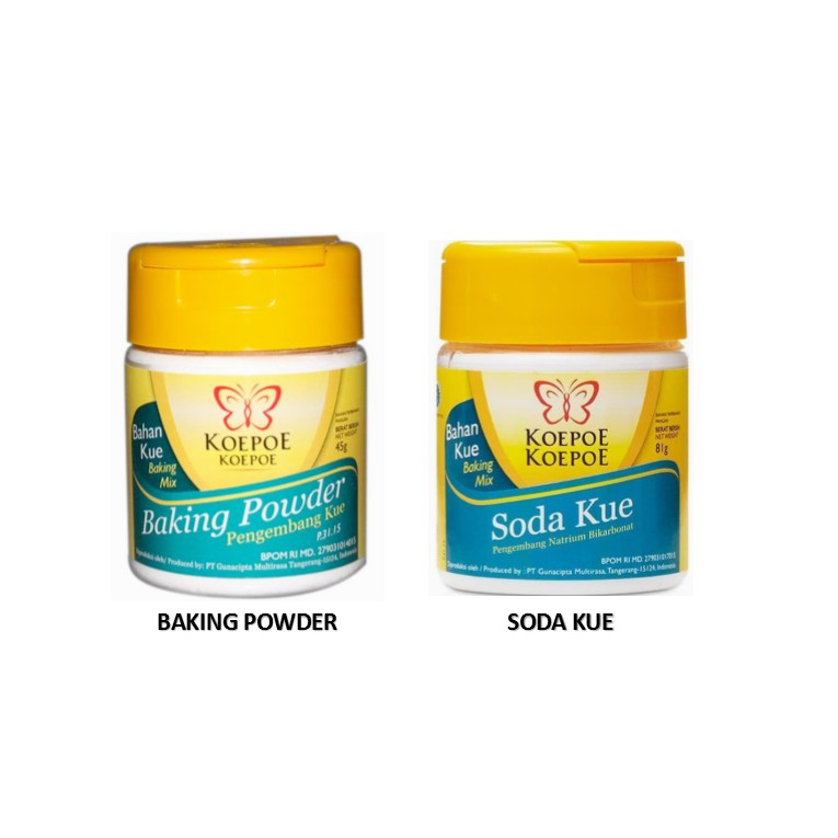 Jual Koepoe Koepoe Baking Powder 45 gr / Soda Kue 81 gr | Shopee Indonesia