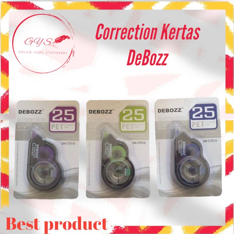 Jual Tip X tape Debozz (pcs) Ct-010, correction kertas/Tipe-X Rol/stipo ...