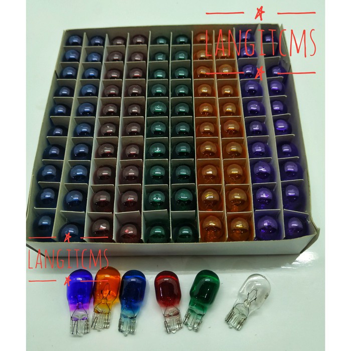 Jual LCM Bohlam Lampu Sen Sein Motor Mobil T13 12V 10W Putih Warna - 1 Dus | Shopee Indonesia