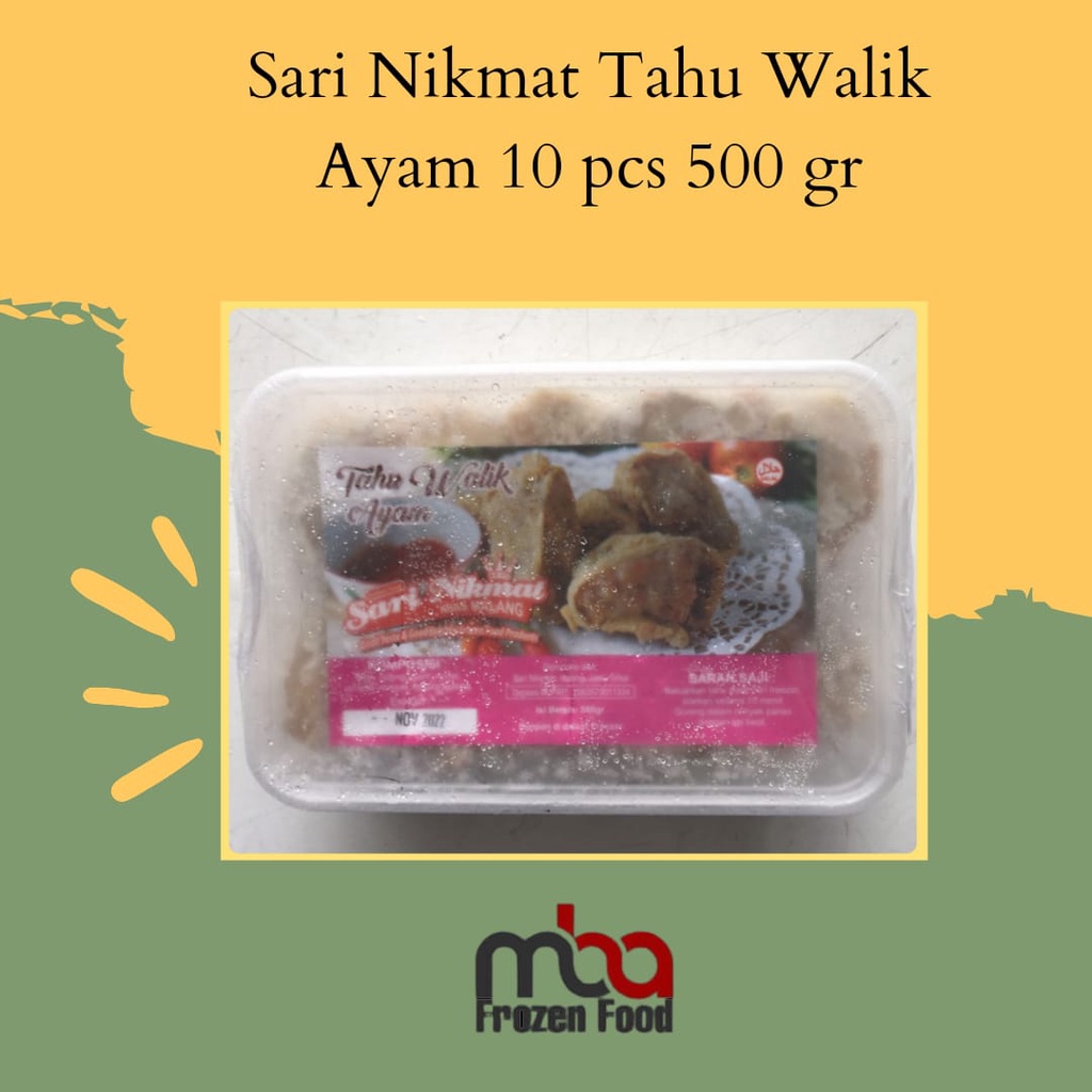 Jual SARI NIKMAT Tahu Walik Ayam 10 pcs 500 gram /Bakso /Baksosapi ...