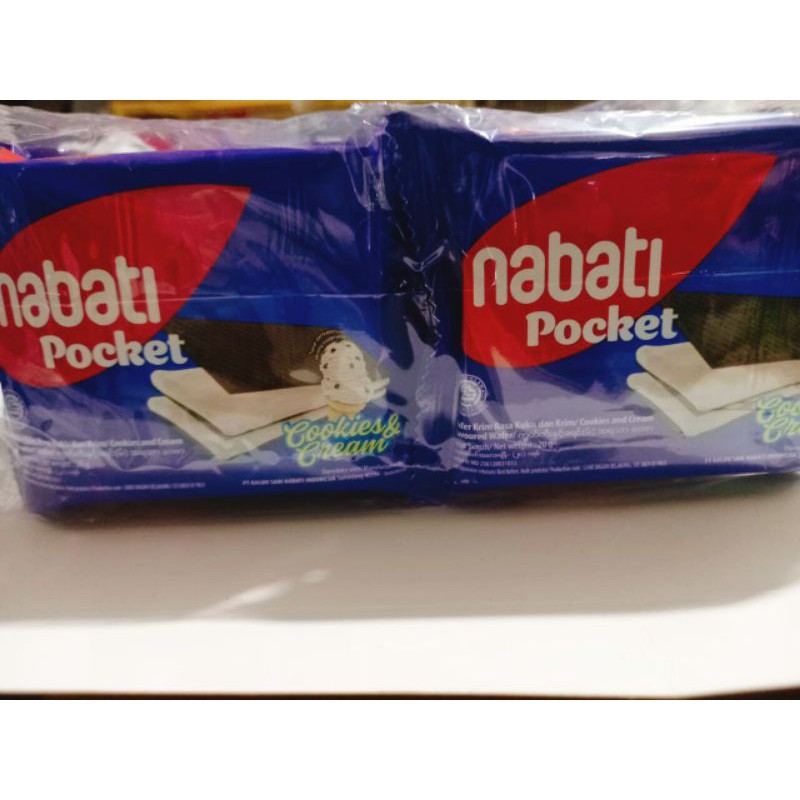Jual Biskuit Wafer Nabati Pocket Cookies & Cream 1000 1 Pack Isi 20 Pcs ...