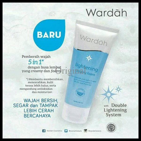 Jual SABUN CUCI MUKA WARDAH LIGHTENING CREAMY FOAM 60 ML | Shopee Indonesia