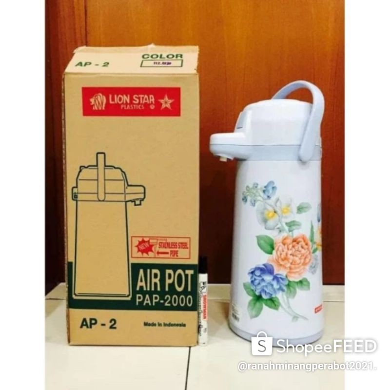 Jual termos air panas pencet LION STAR kapasitas 2 Liter AIR POT PAP 2000 | Shopee Indonesia