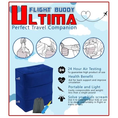 Jual ULTIMA Flight Buddy Inflateable Foot Rest Mirip Plane Pal Jet Kid - Abu-abu | Shopee Indonesia