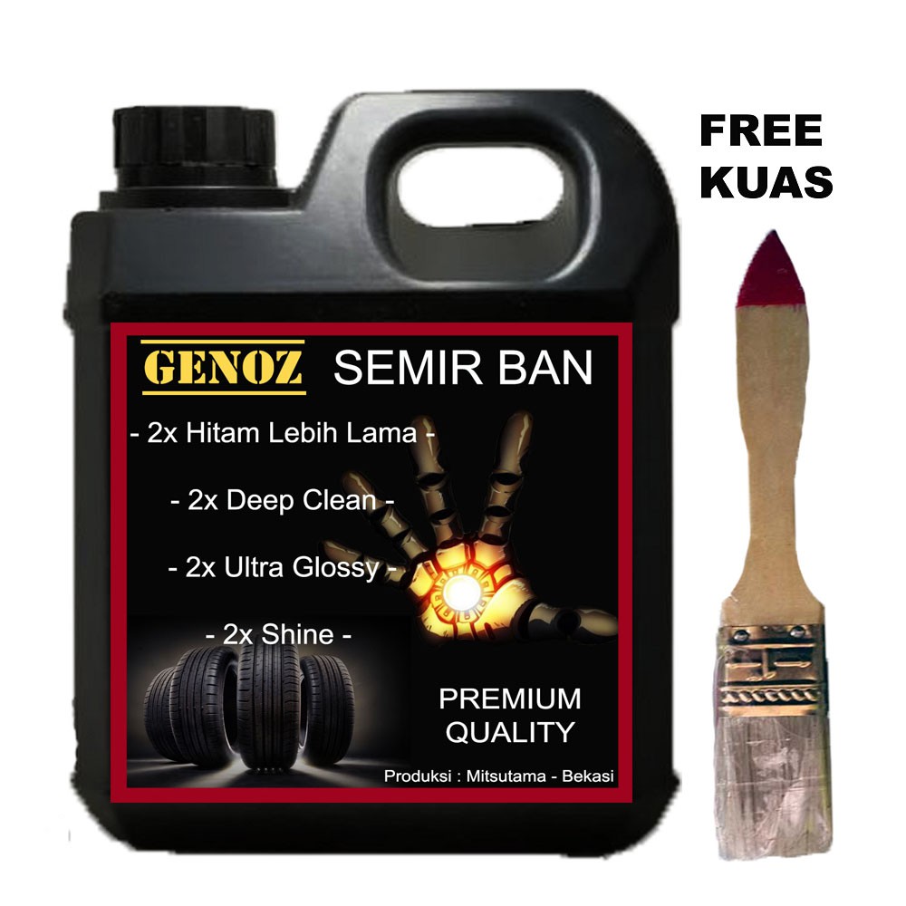 Jual GENOZ Semir Ban PREMIUM 2x Lebih KENTAL - Semir Ban Mobil - Semir ...