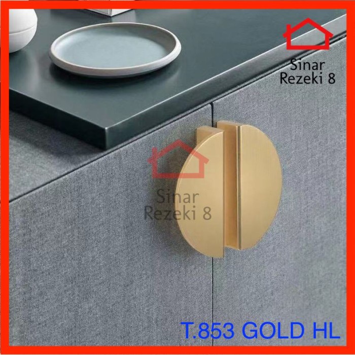 Jual Tarikan Laci 853 Gold / Knob Emas Pintu Lemari Bulat Handle ...