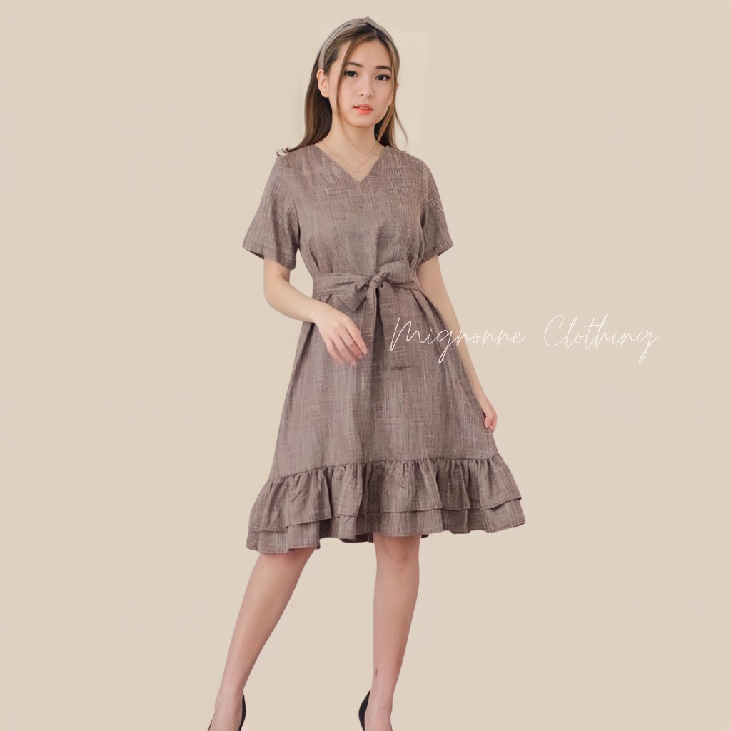 Jual DRESS DRES GAUN TERUSAN FASHION WANITA CEWEK PEREMPUAN CEWE KOREA ...